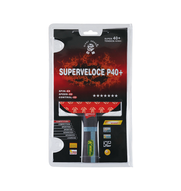 7-Star Racket with ITTF "SuperVeloce" Pim-In Rubber — Instant Fun