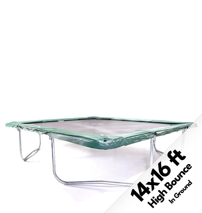 GeeTramp Force 14x16ft Rectangle Trampoline - In Ground - High Bounce ...