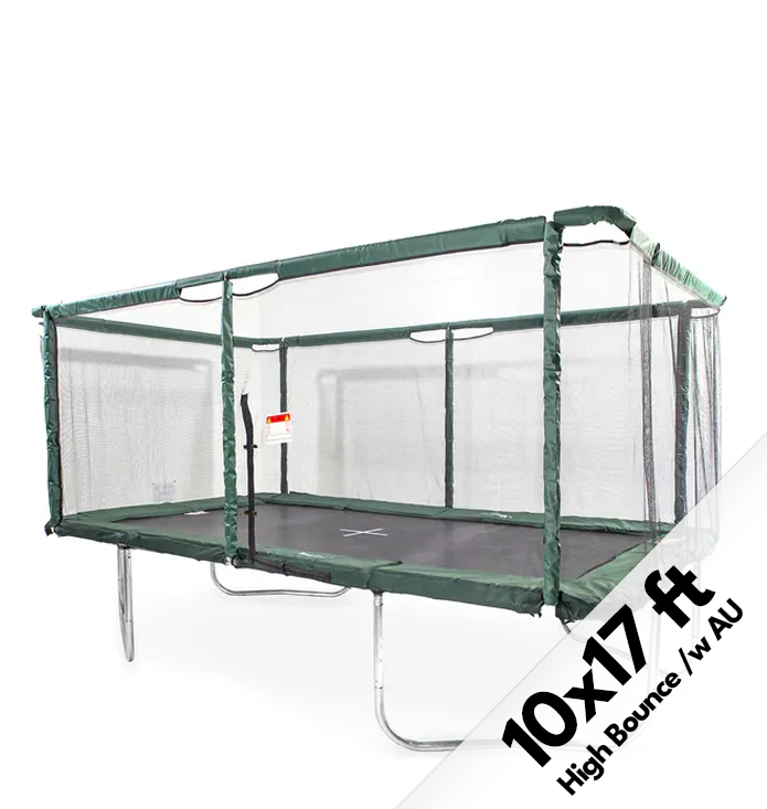 GeeTramp Force 10x17ft Rectangle Trampoline - High Bounce /w AU Spring ...