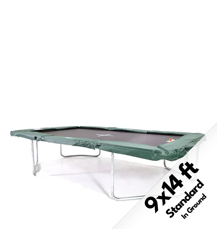 GeeTramp Force 9x14ft Rectangle Trampoline - In Ground - Standard (Per ...