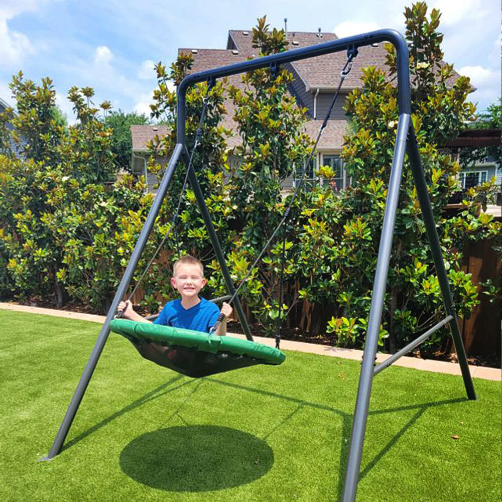 TitanFlex Swing Set with Saucer Swing — Instant Fun